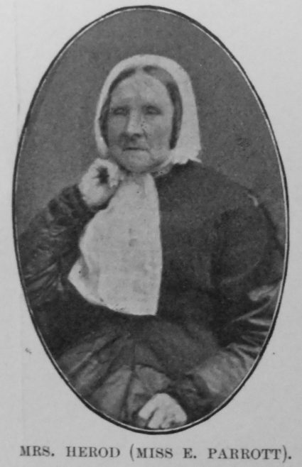 Herod, Elizabeth (nee Parrott) (1796-1871) | Surnames beginning with H ...