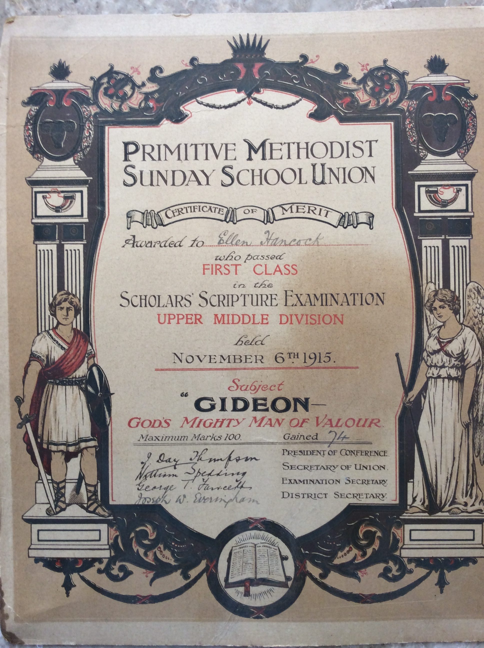Sunday school certificates of merit | Sunday Schools | My Primitive ...