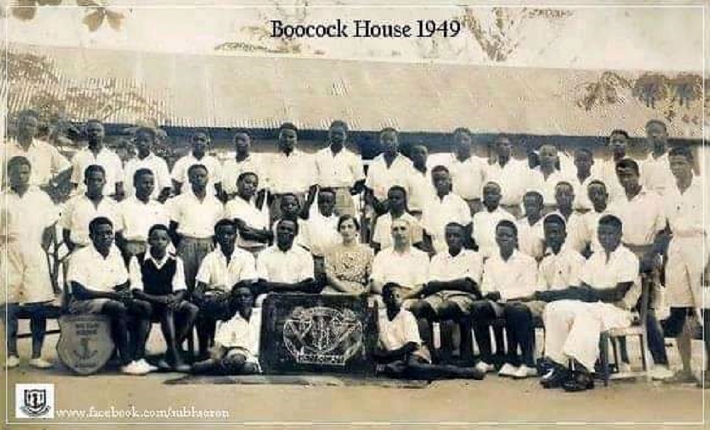 Group photograph of Boocock House students with Rev. Carlos Edward ...