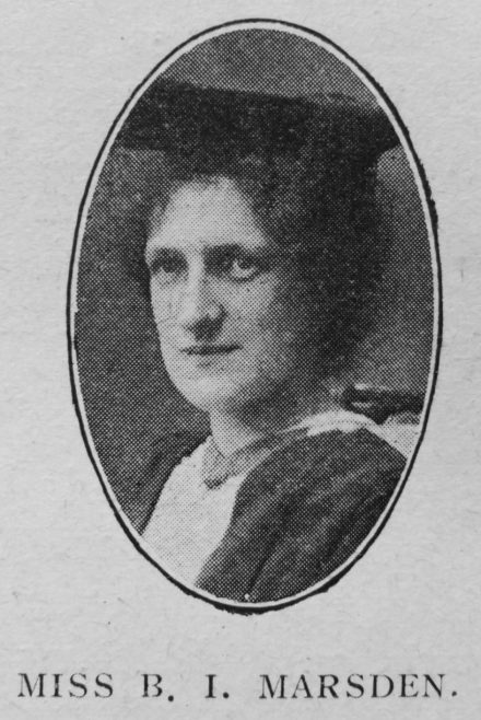 Marsden, Beatrice Ibbotson B.A. (1893-1915) | Surnames beginning with M ...