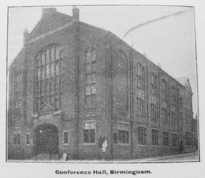 Birmingham Conference Hall | Warwickshire | My Primitive Methodists