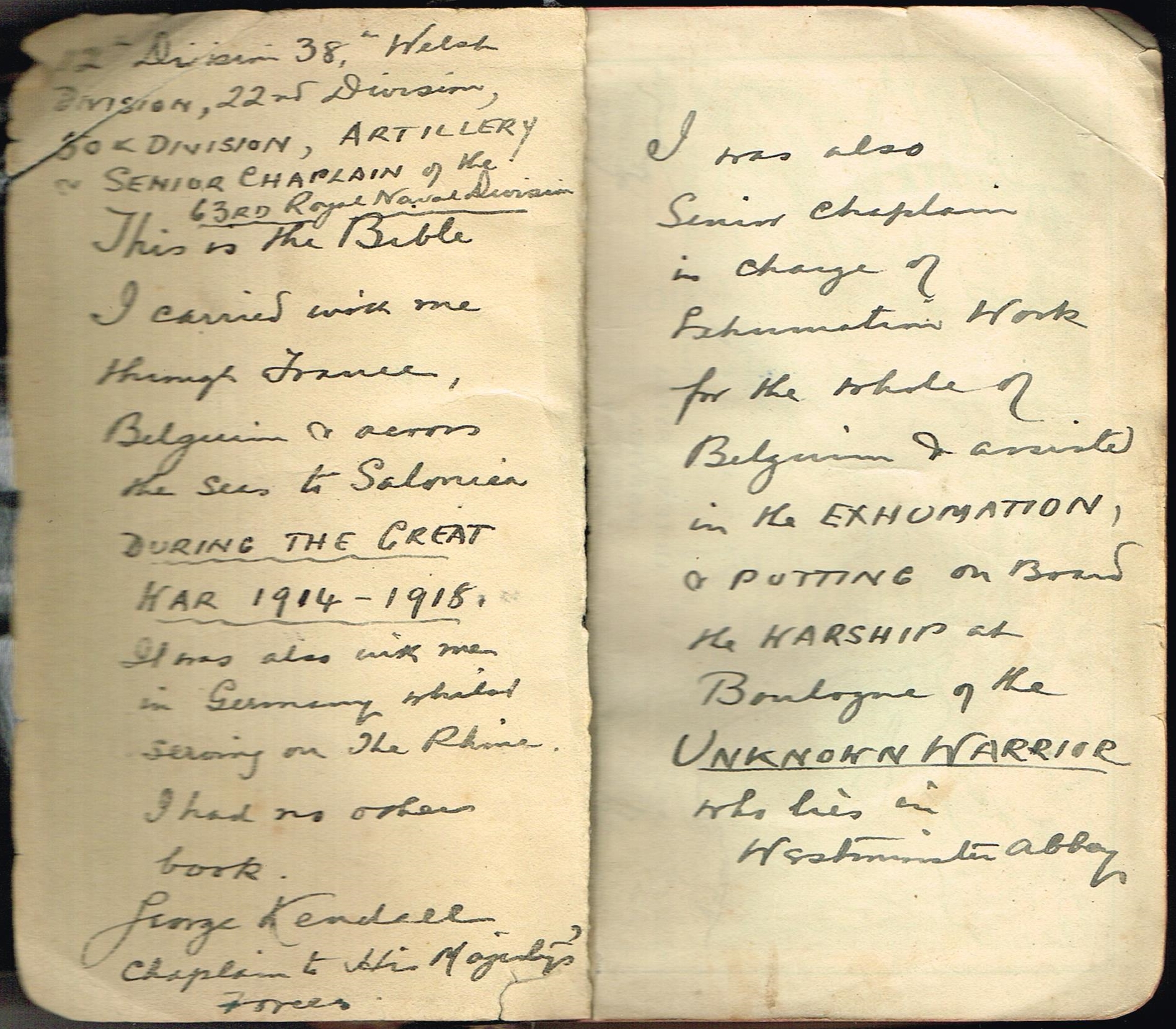 George Kendall OBE (1882-1961) | Chaplains | My Primitive Methodists