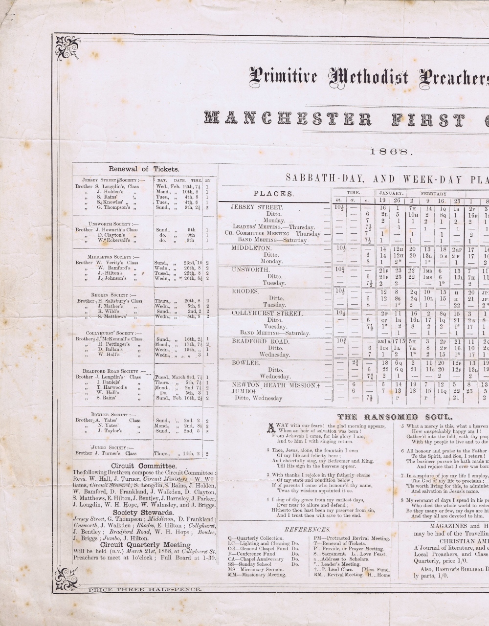 Manchester First Circuit 1868 Q1 | Circuits beginning with M | My ...