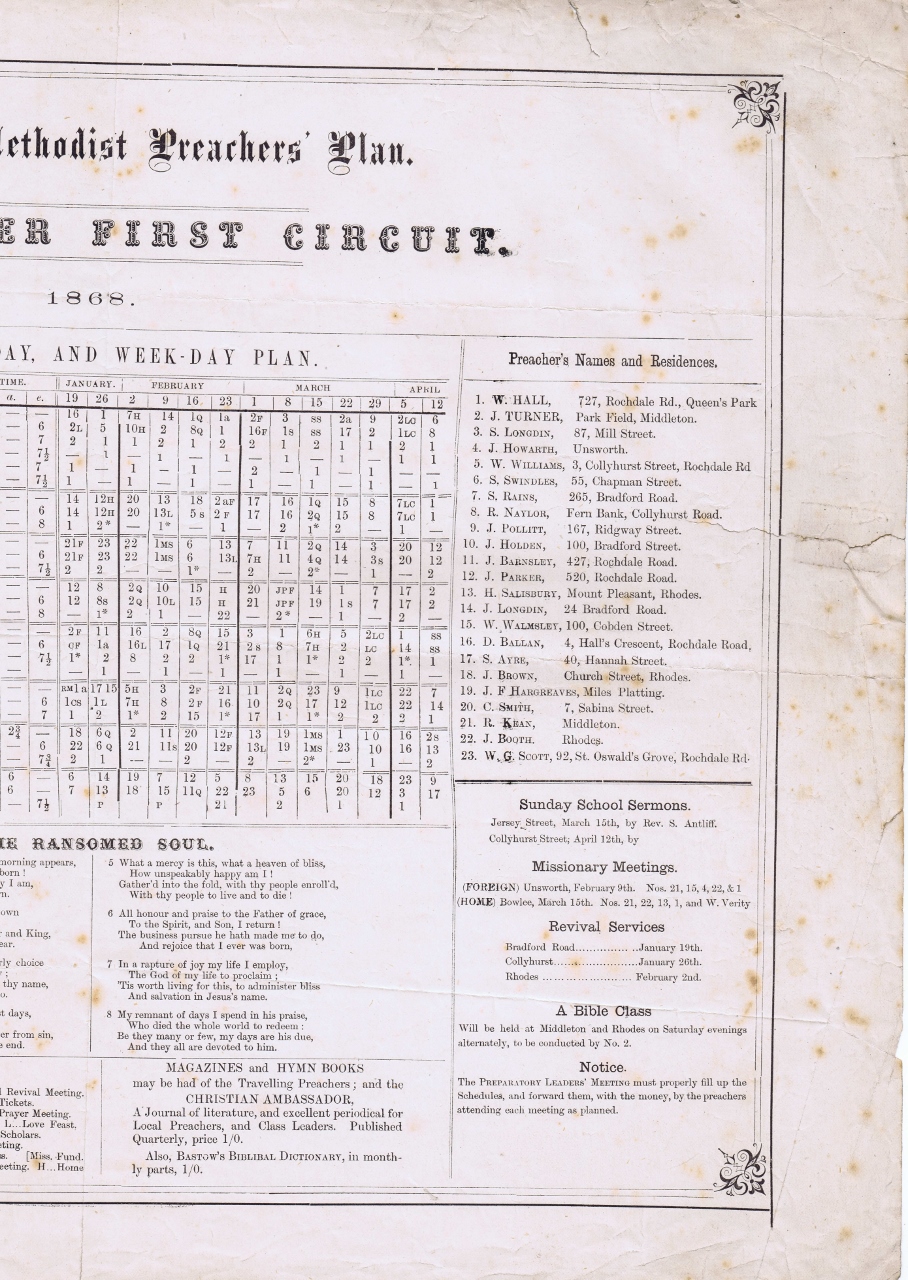 Manchester First Circuit 1868 Q1 | Circuits beginning with M | My ...