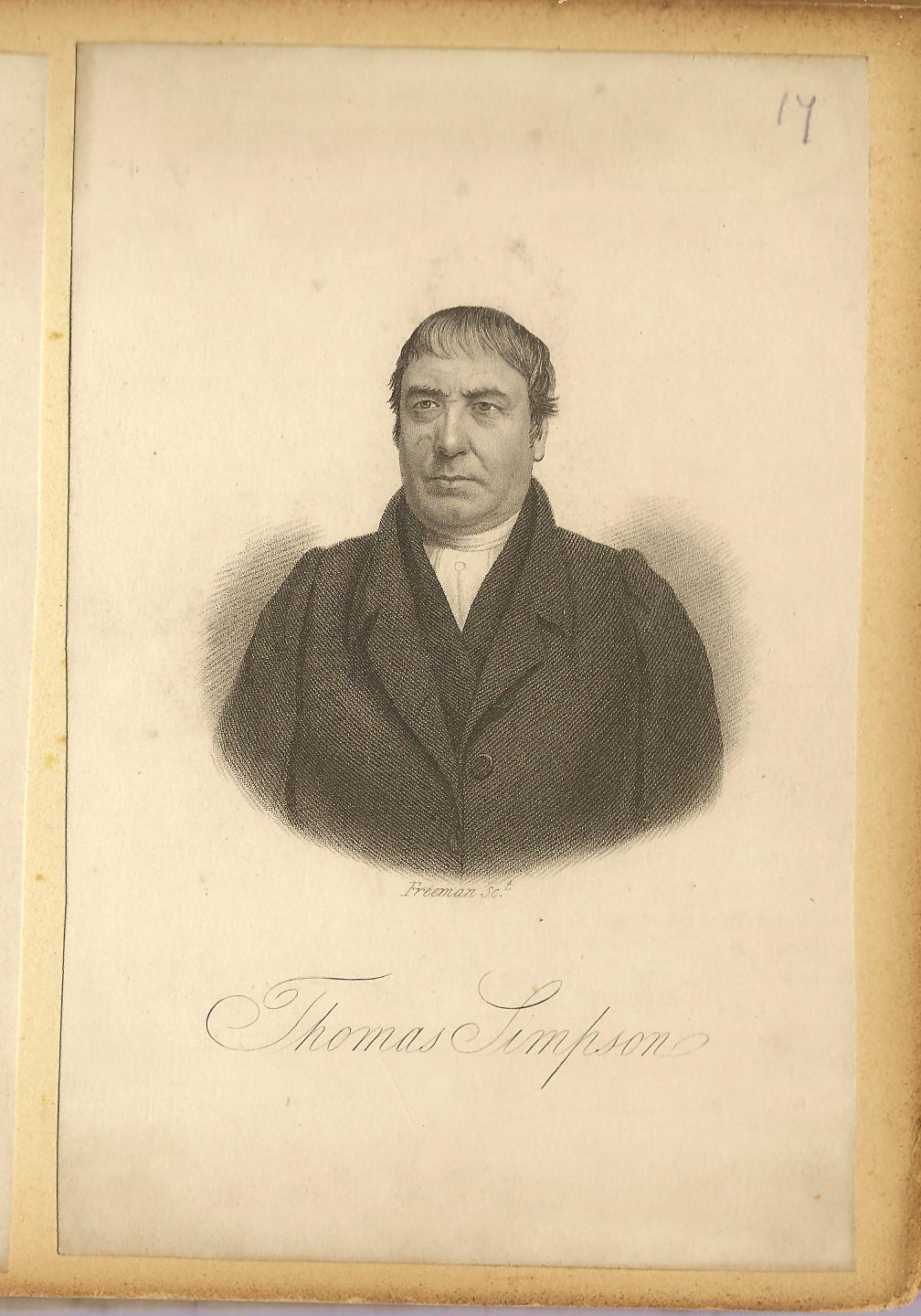 Simpson, Thomas (1785-1847) | Surnames beginning with S | My Primitive ...