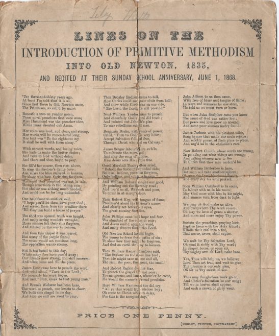 Old Newton Primitive Methodist Chapel | H - R | My Primitive Methodists