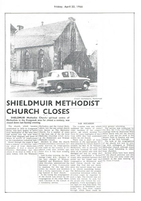 Shieldmuir Primitive Methodist Church | Scotland | My Primitive Methodists